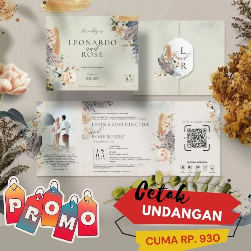 Jual cetak undangan pernikahan aesthetic | undangan estetik | undangan ...