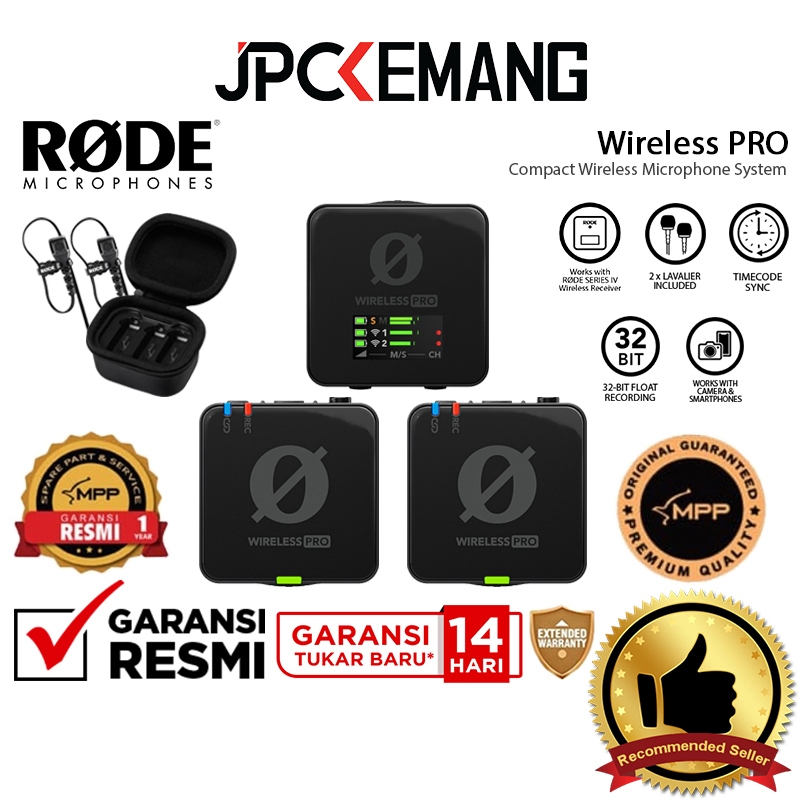 Jual Rode Wireless Pro 2-Person Compact Wireless Microphone Rode Mic ...