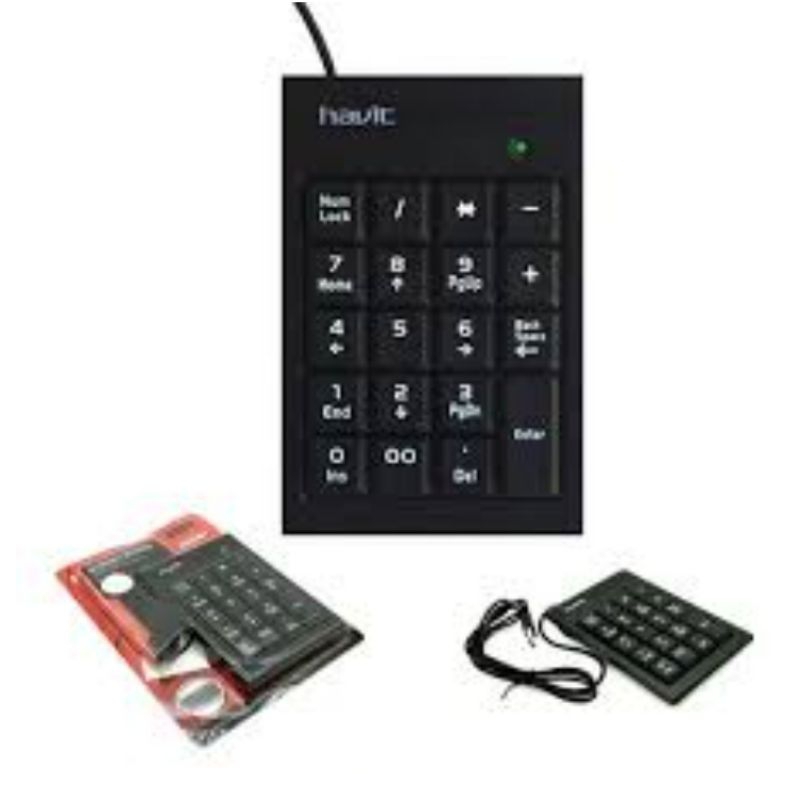 Jual Keyboard Numeric USB kasir Havit HV-NK01 Original Profesional 19 ...