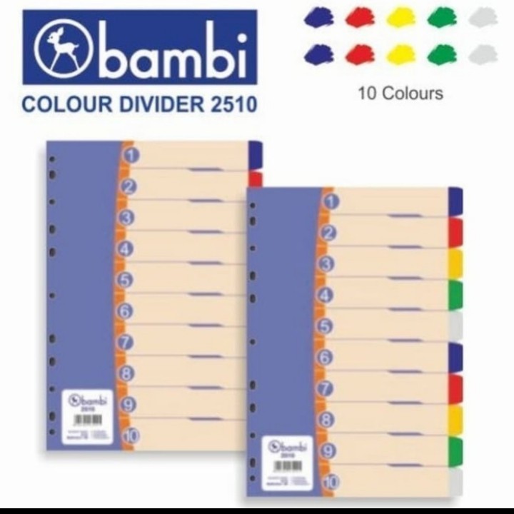 Jual Pembatas File / Divider Bambi 2510 Uk Folio - Plastik * | Shopee ...