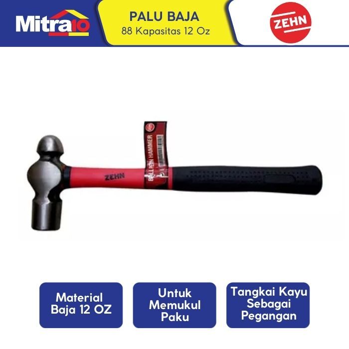 Jual Zehn Palu Baja Kepala Bulat 88 Kapasitas 12 Oz | Shopee Indonesia