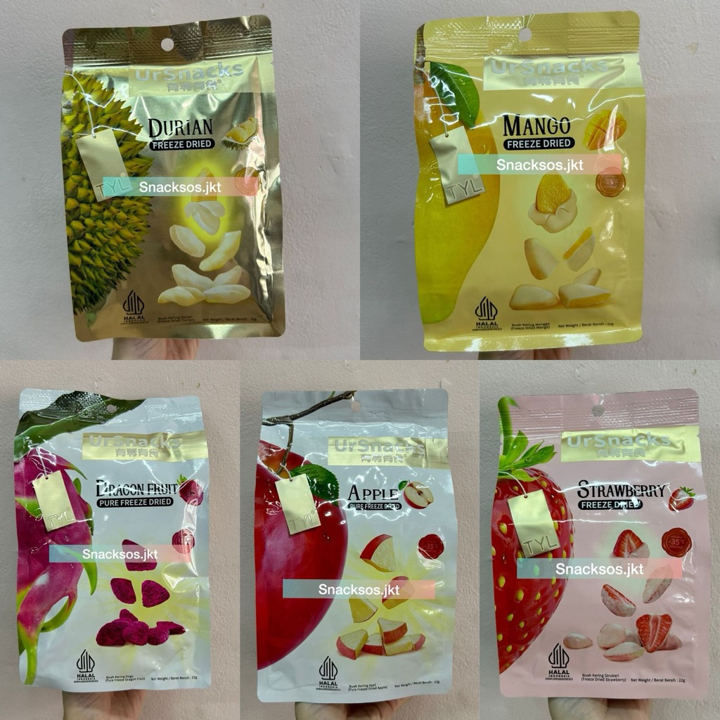 Jual TYL URSNACKS Freeze Dried Pure Apple / Durian Duren Vacuum / Strawberry / Mango Mangga ...