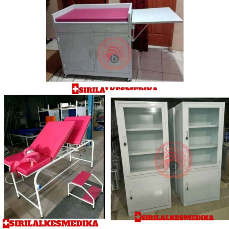 Jual Paket kebidanan/Meja Resusitasi/meja Gynicology/Lemari obat ...