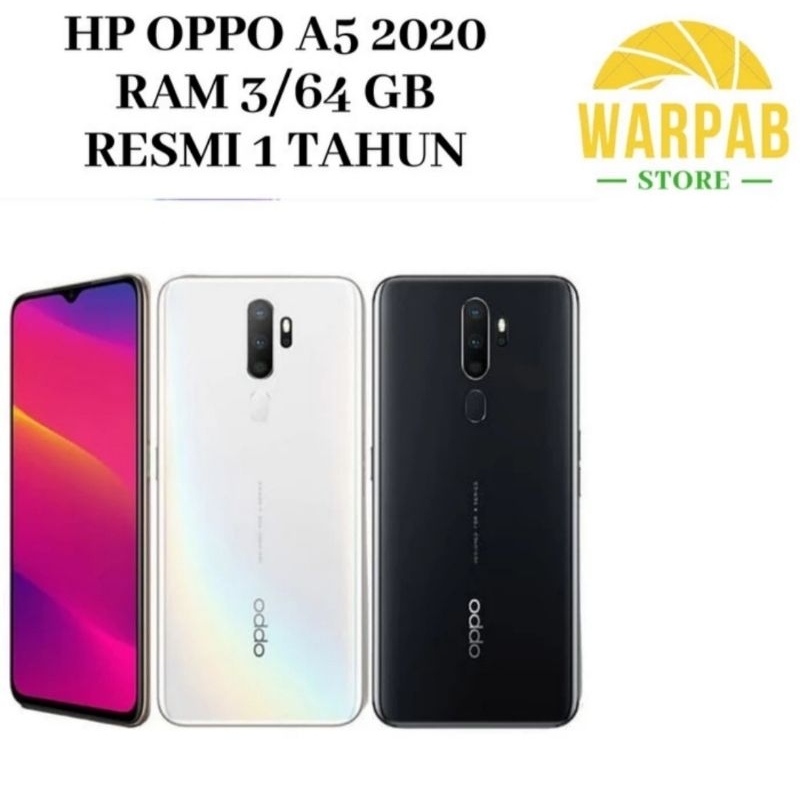 Jual HP OPPO A5 2020 3/63 GB - OPPO A 5 RAM 3GB ROM 64GB GARANSI RESMI ...