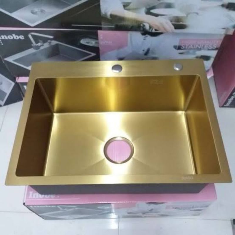 Jual Kitchen sink Gold INOBE 6146 / Kitchen sink INOBE GOLD 6045 ...