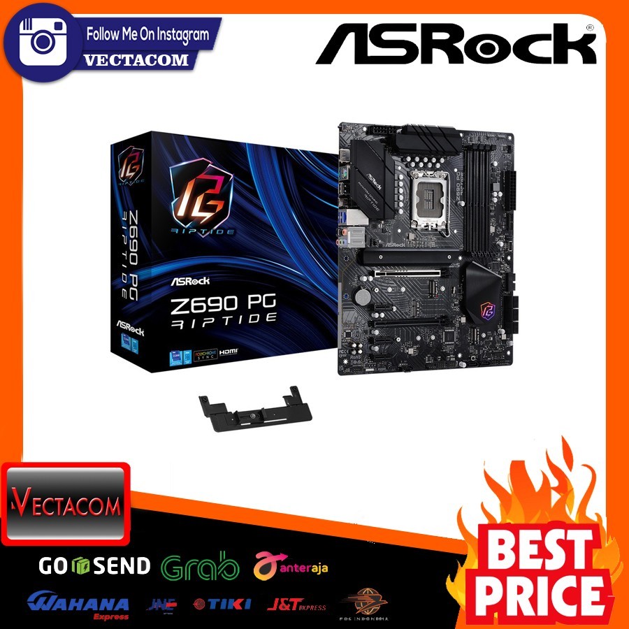 Jual Motherboard ASROCK Z690 PG RIPTIDE - DDR4 (Intel LGA 1700, Gen12 ...