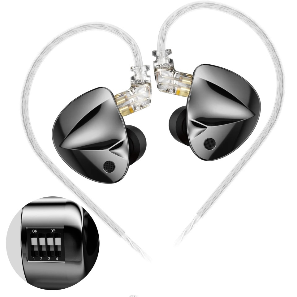 Jual KZ D-Fi Dual Driver Dynamic IEM Earphone 4 Tuning Switch ...