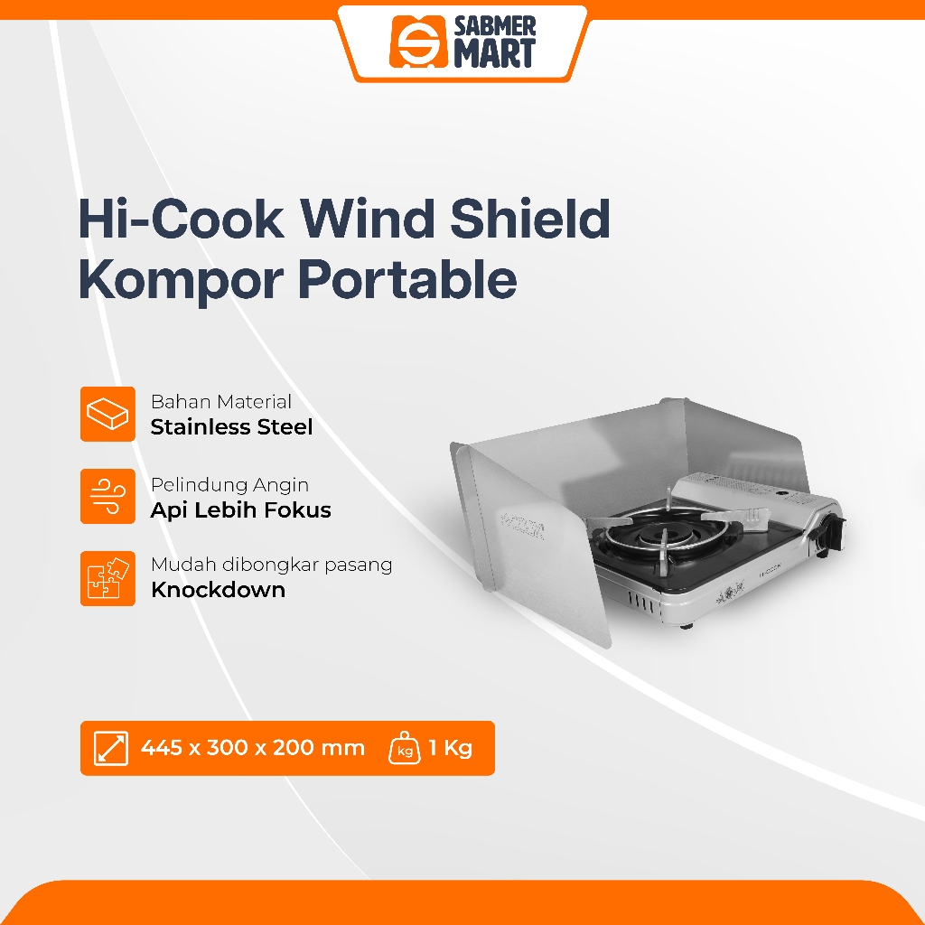 Jual Wind Shield Kompor Portable Stainless Steel / Penahan Angin Kompor ...