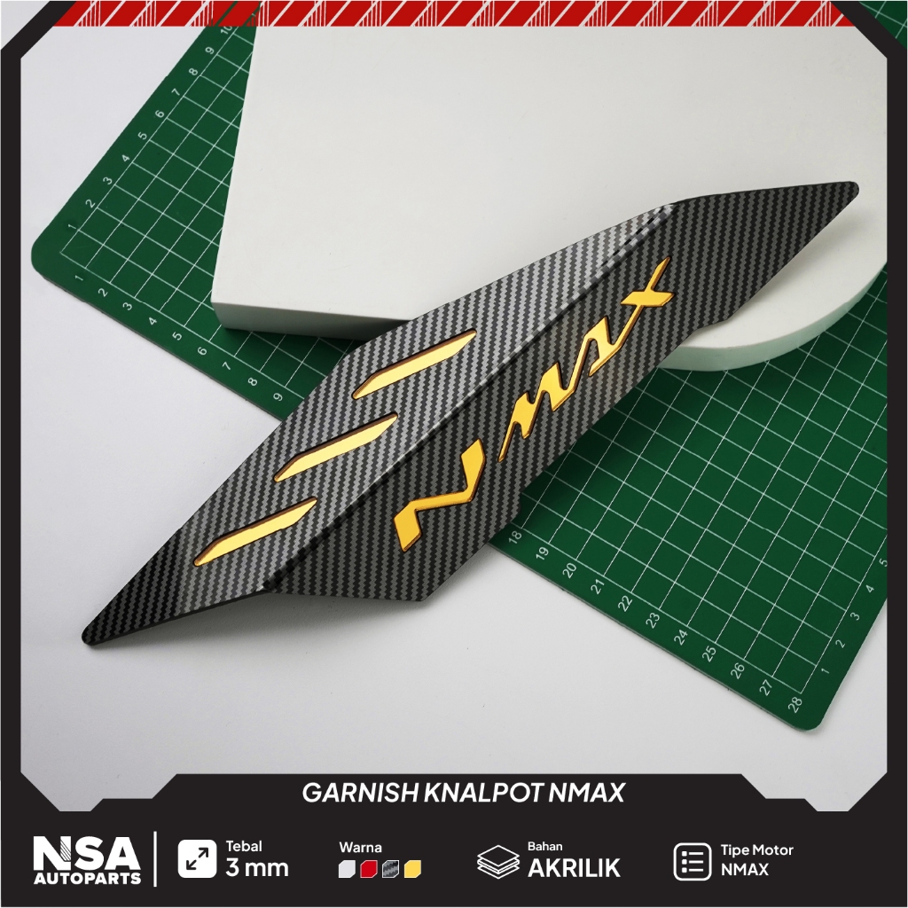 Jual GARNISH KNALPOT NMAX NEW OLD 155 TUTUP KNALPOT NMAX CARBON MERAH ...
