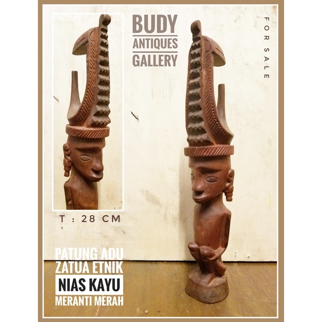 Jual Patung Nias Adu Zatua Bahan Kayu Meranti Merah | Shopee Indonesia