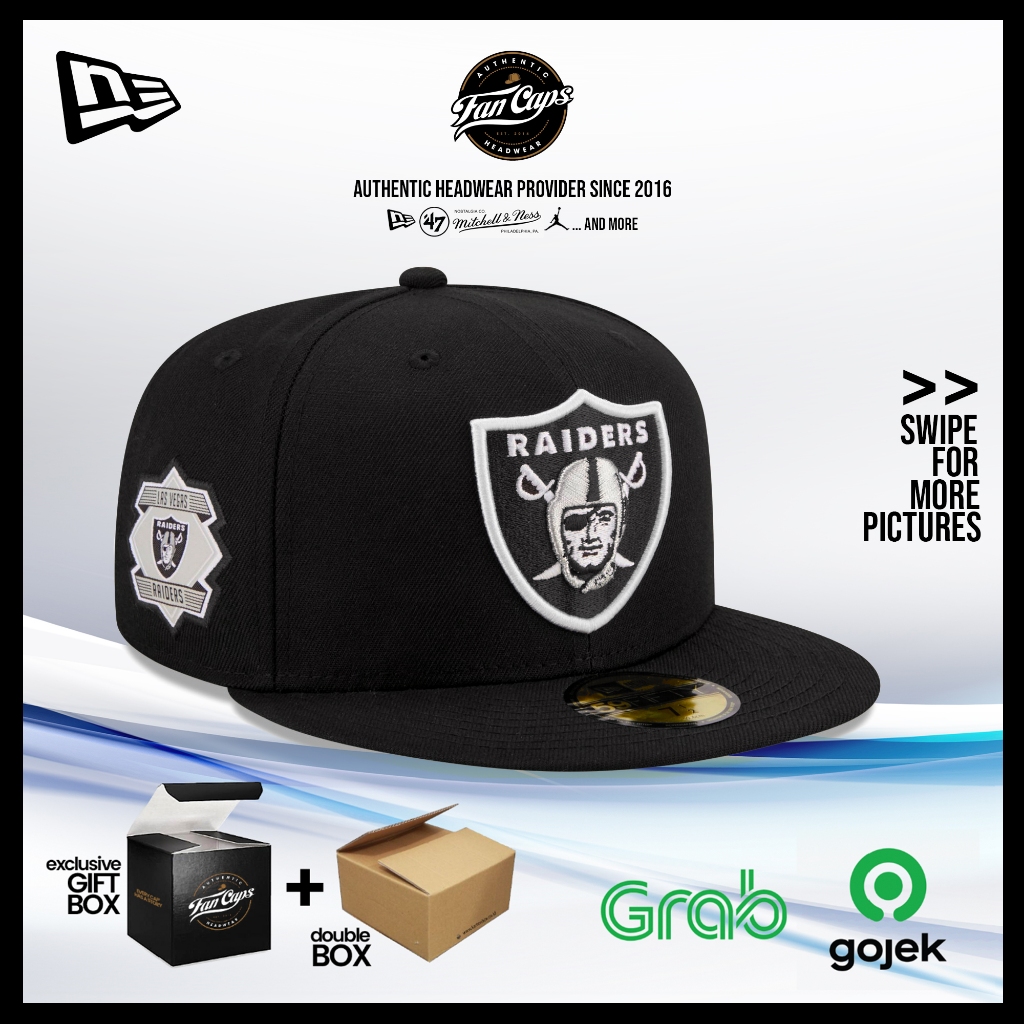 Jual [ORIGINAL] Las Vegas Raiders Side Patch Black 59FIFTY | Topi New ...