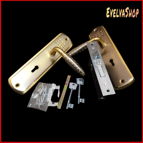 Jual Handle Pintu Top Grande Dus Hijau Kuning Gagang Pintu Full Set ...