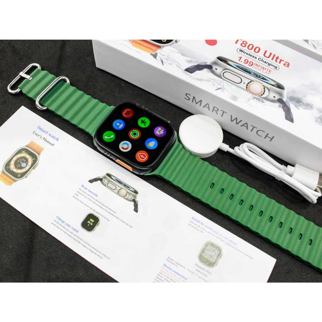 Jual Smartwatch T800 Ultra Jam Tangan Pintar Sillicone Bluetooth ...