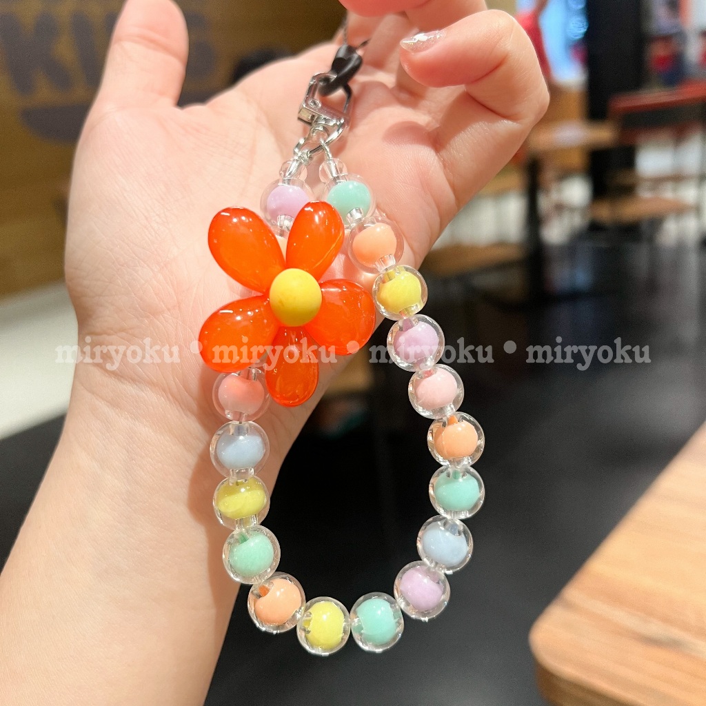 Jual Gantungan Korean Chain Hp Lanyard Manik Manik Bulat Tali Gelang ...