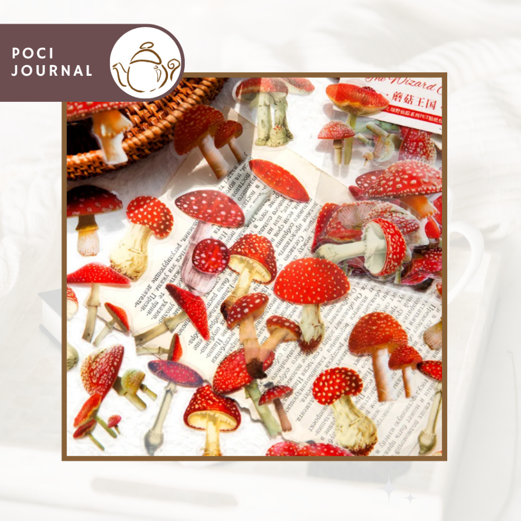 Jual Stiker Jamur [40pcs] dan Bunga Tulip /Journal/Bujo/Planner ...