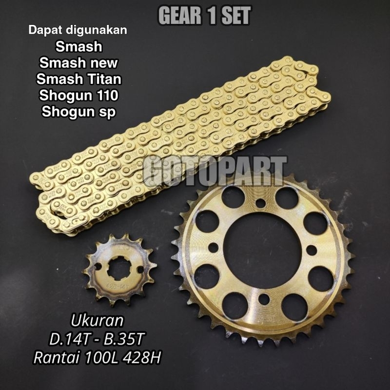 Jual Gear Gir set smash new Shogun 125 Shogun sp Titan gearset girset gigi tarik model sss smash ...
