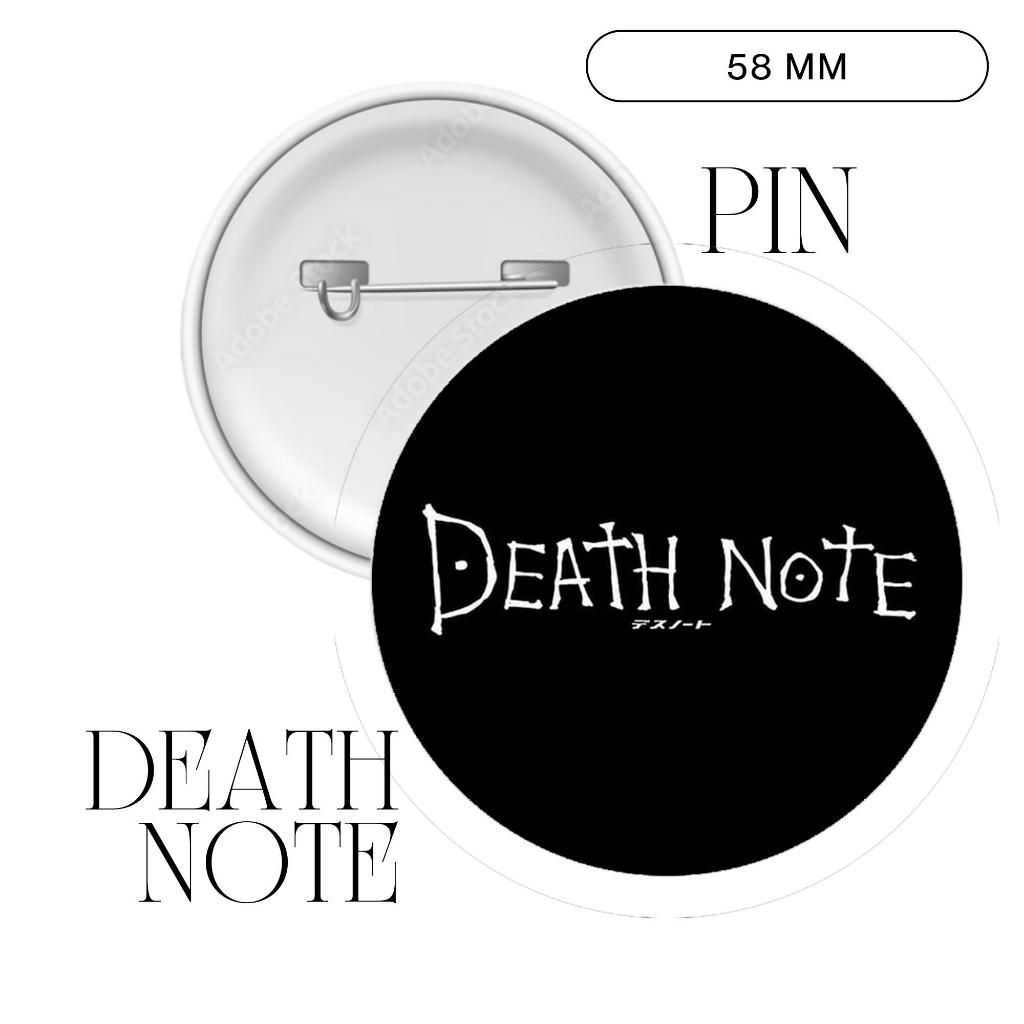 Jual GANCI DEATH NOTE PIN LOGO KEYCHAIN UKURAN 58 MM (HARGA 1 PCS ...