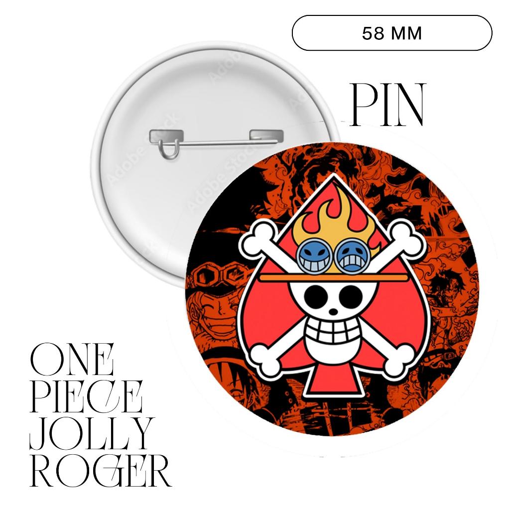 Jual GANCI ONE PIECE PIN JOLLY ROGER KEYCHAIN UKURAN 58 MM (HARGA 1 PCS ...