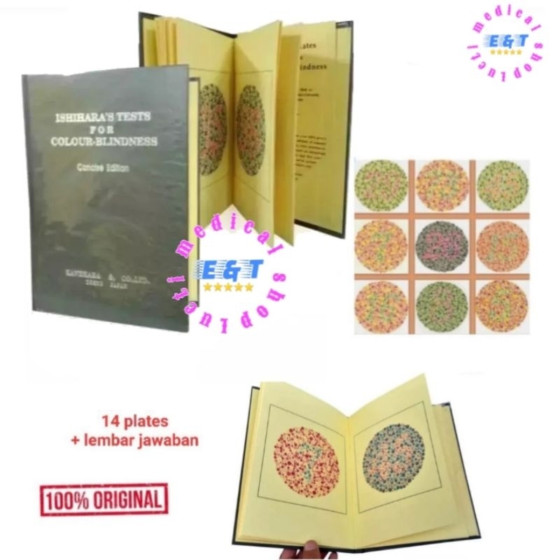 Jual Buku isihara 14 plast buku tes mata tes mata snellen chart kertas ...