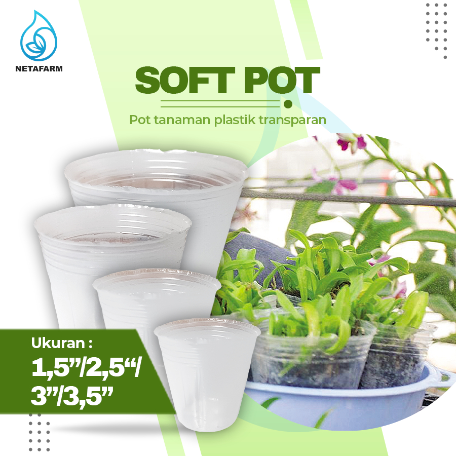 Jual SOFT POT Flexible Cup Anggrek Transparan Plastik | Shopee Indonesia
