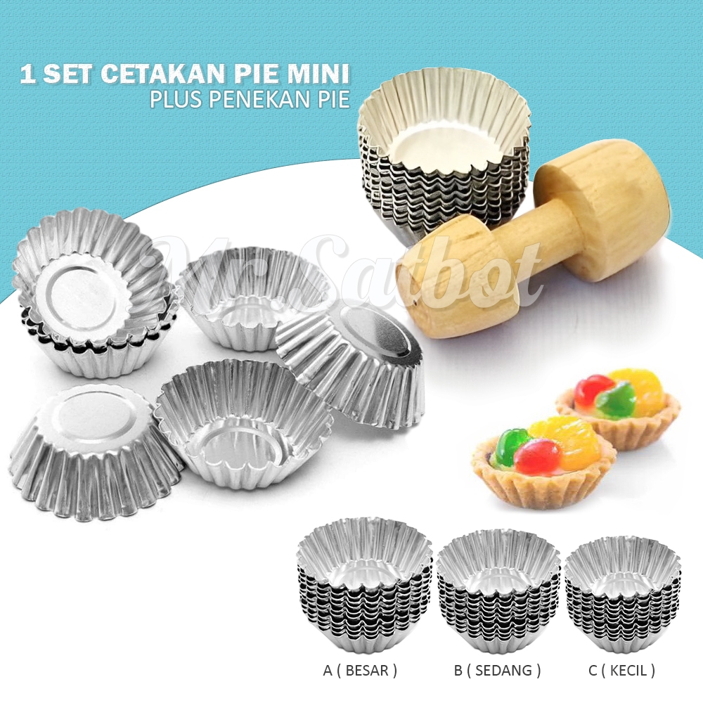 Jual 20pc Cetakan Kue Pie Susu Cupcake Muffin Sus Pie Susu A B C Plus ...