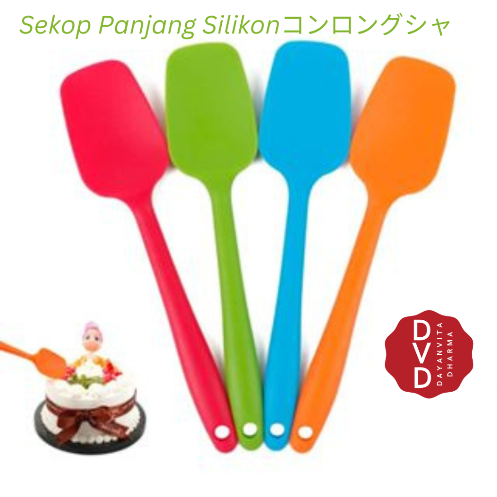 Jual Alat Masak Spatula Sekop Panjang Silikon - Spatula Pengaduk Besar ...