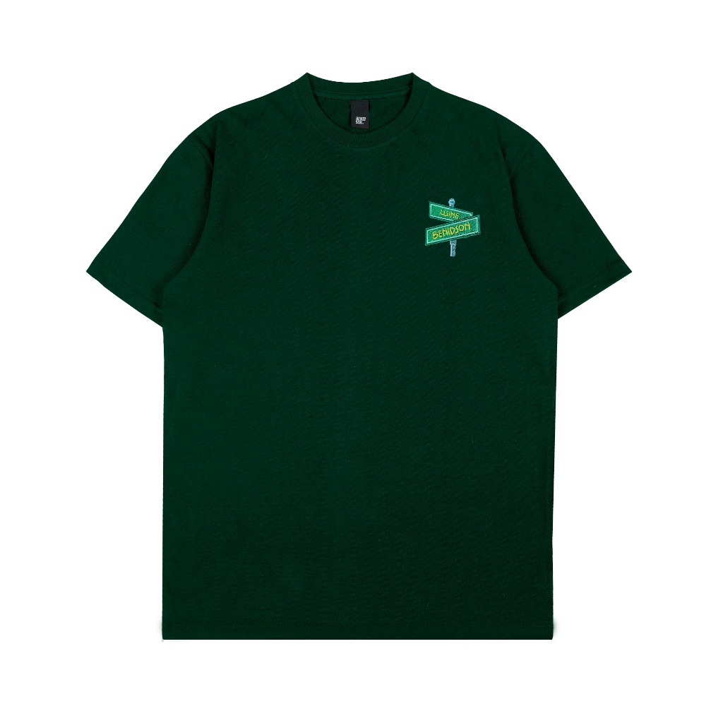 Jual BENIDSON Heavyweight Tshirt Kaos 16s Green Signpost | Shopee Indonesia