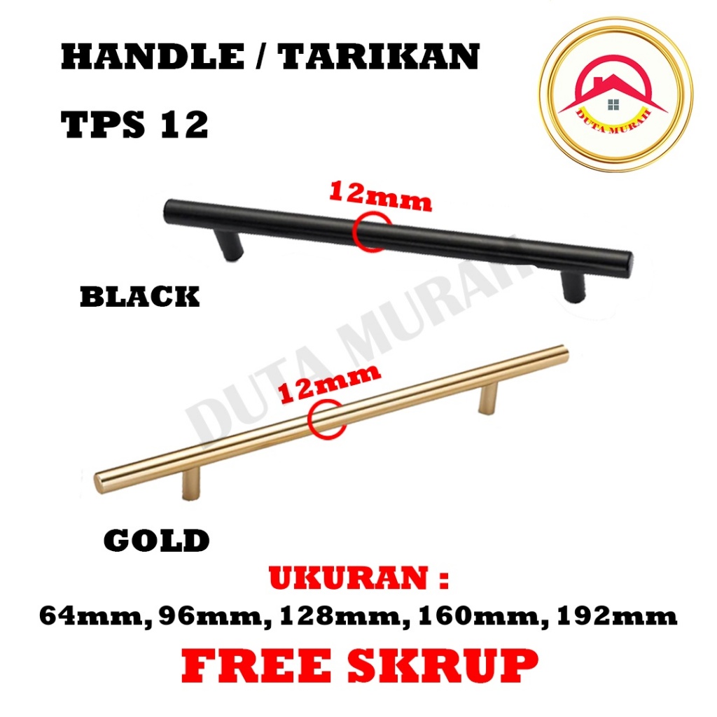 Jual Handle Tarikan Laci Lemari TPS 12 Black Gold Tarikan Laci Modern ...