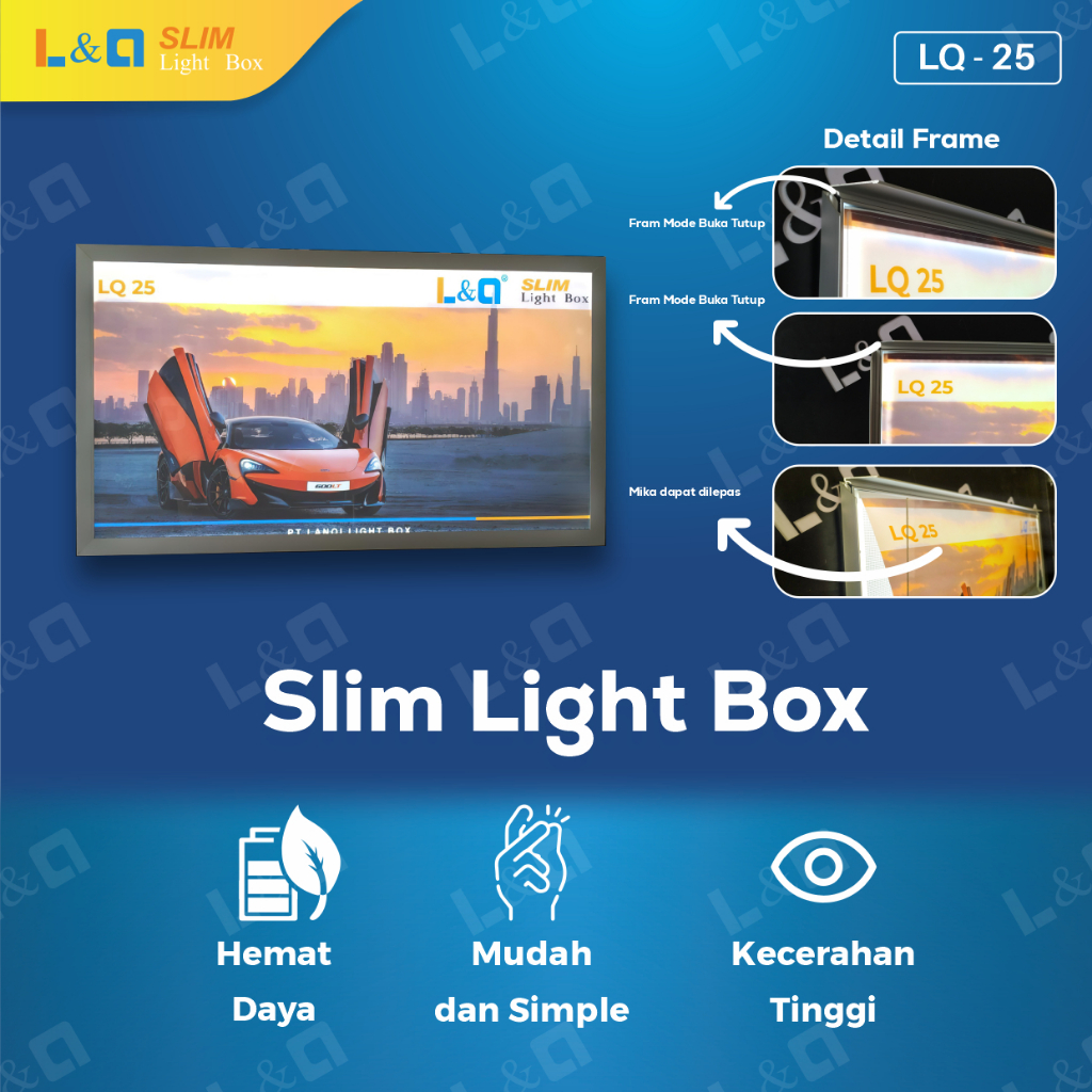 Jual LIGHTBOX SLIM BUKA TUTUP LED INDOOR 1 SISI, LQ-25 20X30CM | Shopee ...