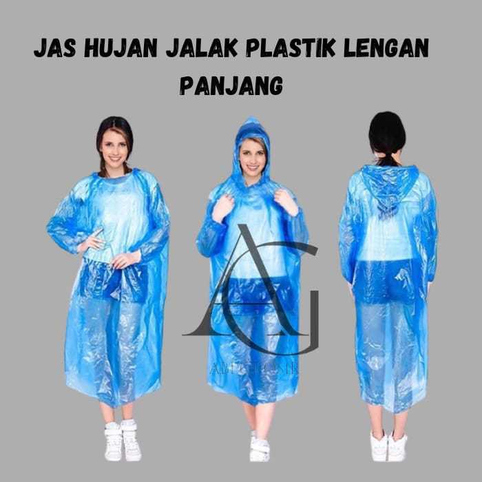 Jual Jas Hujan / Mantol Plastik Ponco Lengan Panjang Jalak Pelangi ...