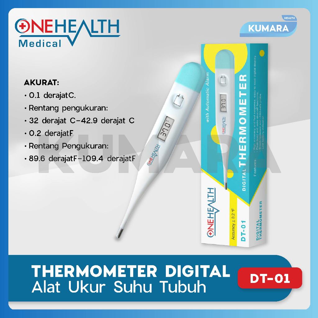 Jual ONEHEALTH - Thermometer Digital DT-01/ Alat Ukur Suhu Tubuh With ...