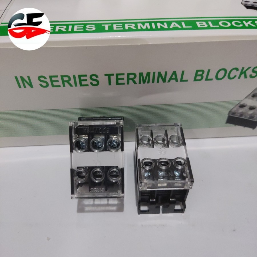 Jual TERMINAL BLOCK DIN RAIL 3 POLE PIN 20A TYPE IN-13 3P 3Pole 3Pin ...