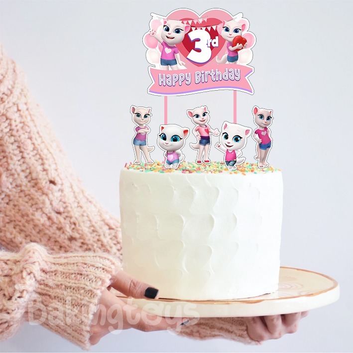 Jual Angela Talking Tom - Topper Cake Birthday / Hiasan Kue Ulang Tahun ...