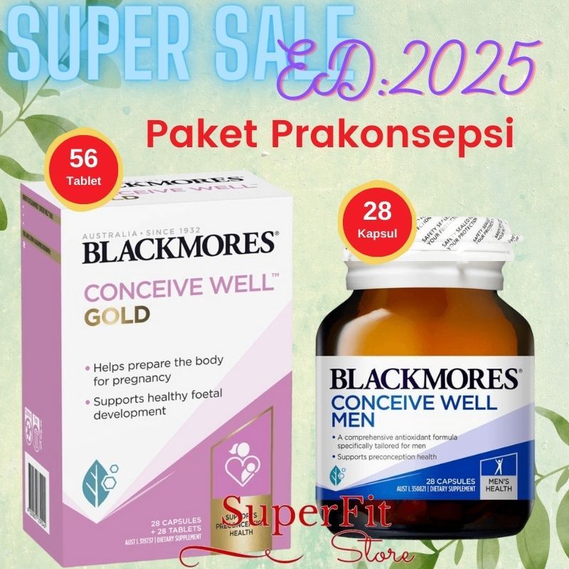 Jual Blackmores Conceive Well Gold 56 Tablet and Men 28 Kapsul - Paket ...