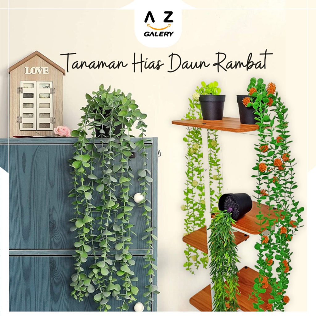 Jual Daun Rambat Plastik Tanaman Hias Juntai Indoor Sintetis Ornamen ...