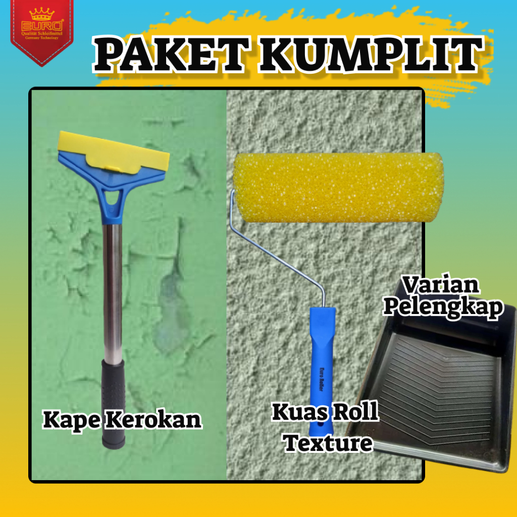 Jual PAKET LENGKAP KUMPLIT KAPE SCRAPPER TAJAM SILET KEROKAN + KUAS ...