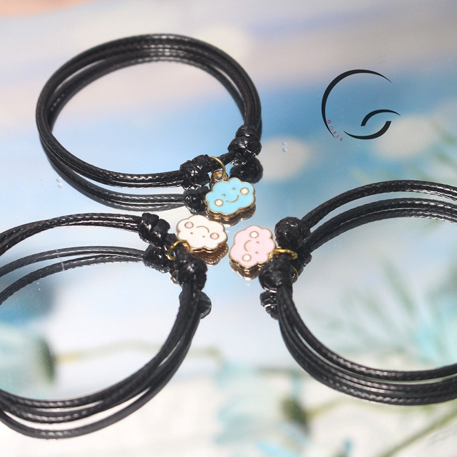 Jual Gelang Hitam Plus Liontin Awan GOF73 Untuk Pria Wanita Bahan Tali ...