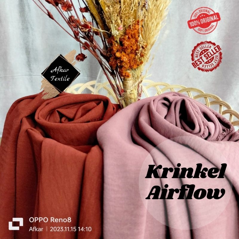 Jual [AIRFLOW] Kain Katun Rayon Krinkle Polos / Rayon Crinkle Premium ...