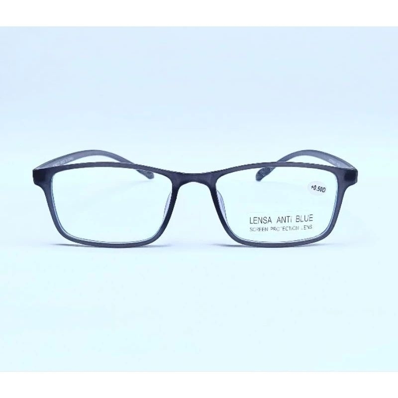 Jual KACAMATA BACA ANTIRADIASI FRAME KOTAK GRAY DOFF uk +0.50 s/d +4.00 ...