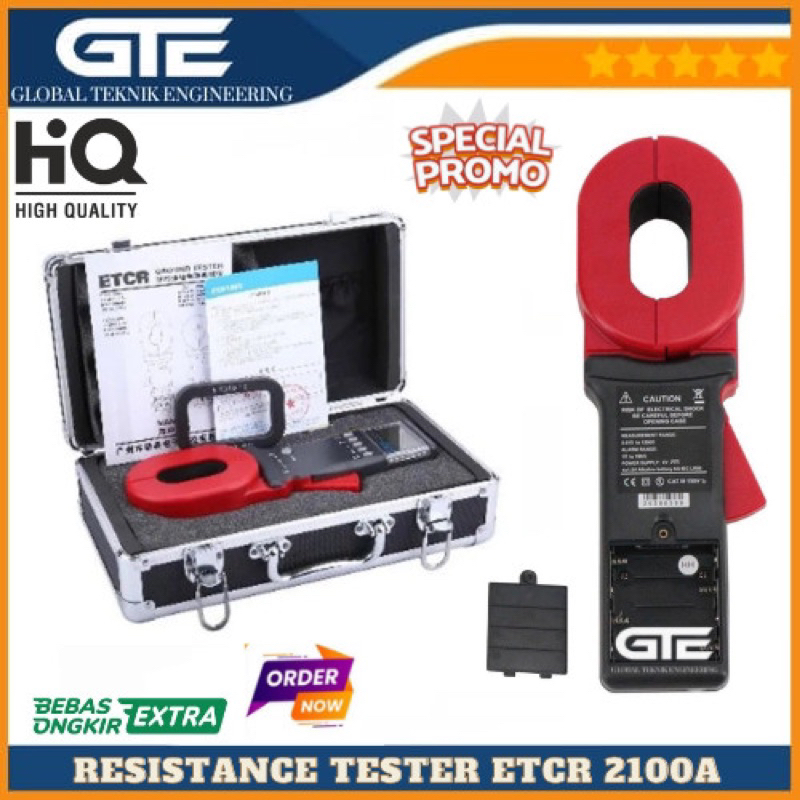 Jual ETCR2100A+ Clamp Earth Resistance Tester ETCR 2100A Ground Meter ...