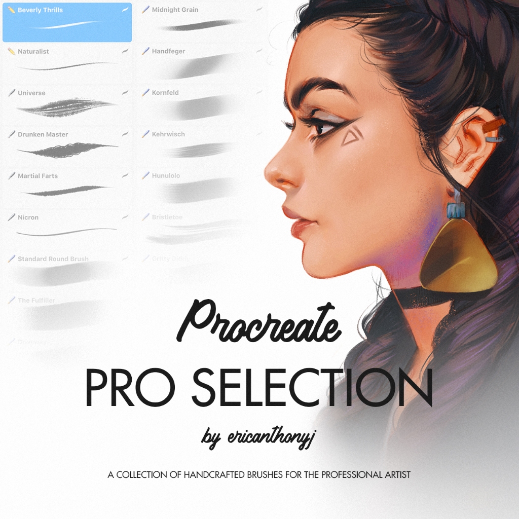 Jual Procreate Brush – Pro Selection Procreate Brushes by ericanthonyj – Digital Archive ...
