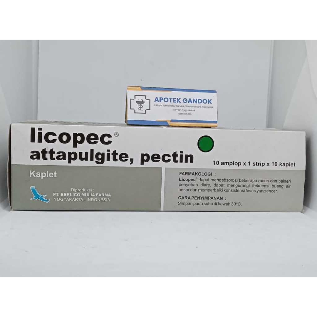 Jual Licopec tablet obat diare dewasa satu strip isi 10 tablet | Shopee ...