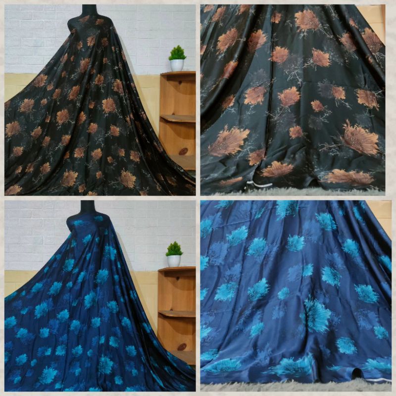 Jual s.686 kain silk satin sutra motif | Shopee Indonesia