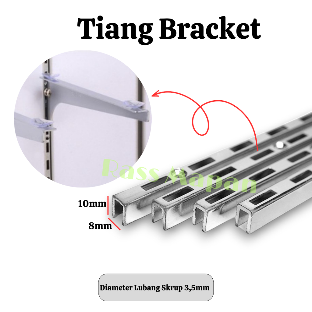 Jual Tiang Braket Kaca Kayu Rak Display Wallshelf Bracket | Shopee ...