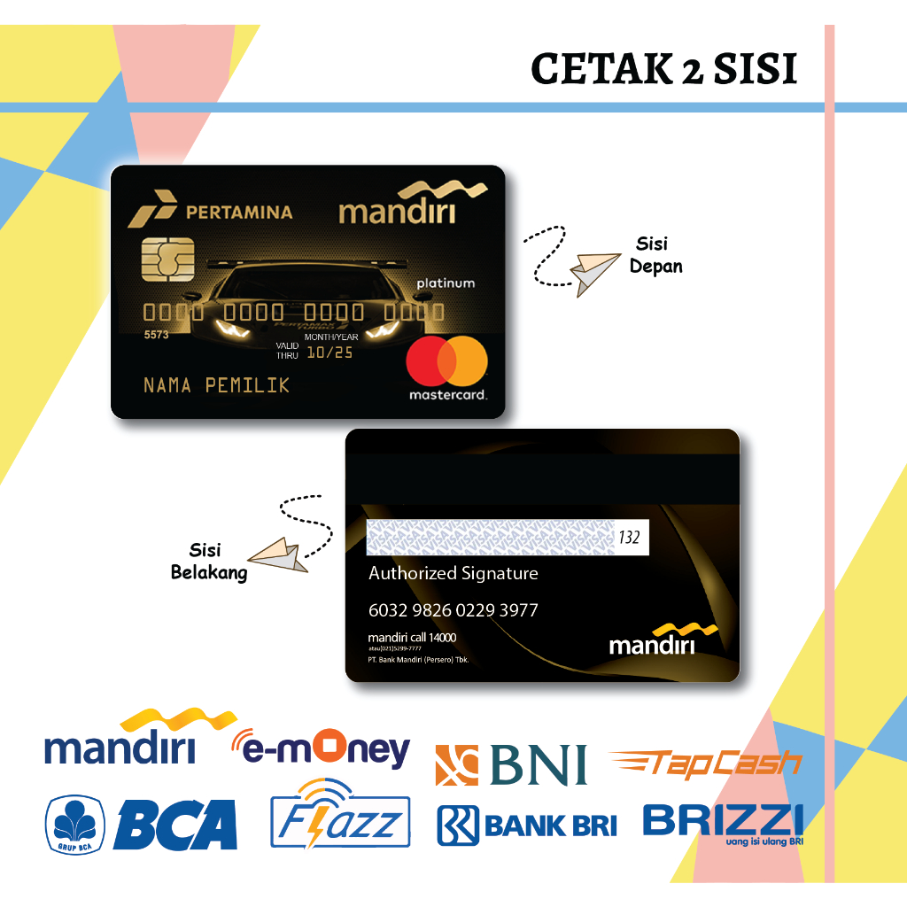 Jual KARTU EMONEY E TOLL DESIGN PERTAMINA PLATINUM CARD DEBIT KREDIT ...