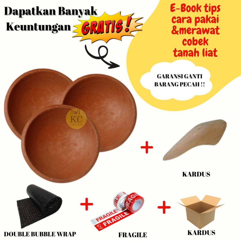 Jual 1Set Cobek Tanah Liat Coet Tanah Liat Set Ulekan Lumpang Tanah Liat | Shopee Indonesia