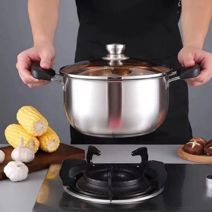 Jual KOREAN SOUP POT PANCI SOP STAINLESS VIENNA UKURAN 22, 24, 26, 28 ...