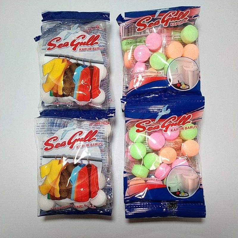 Jual Kapur barus kamper seagull pakaian dan toilet 1 renteng 12 sachet ...