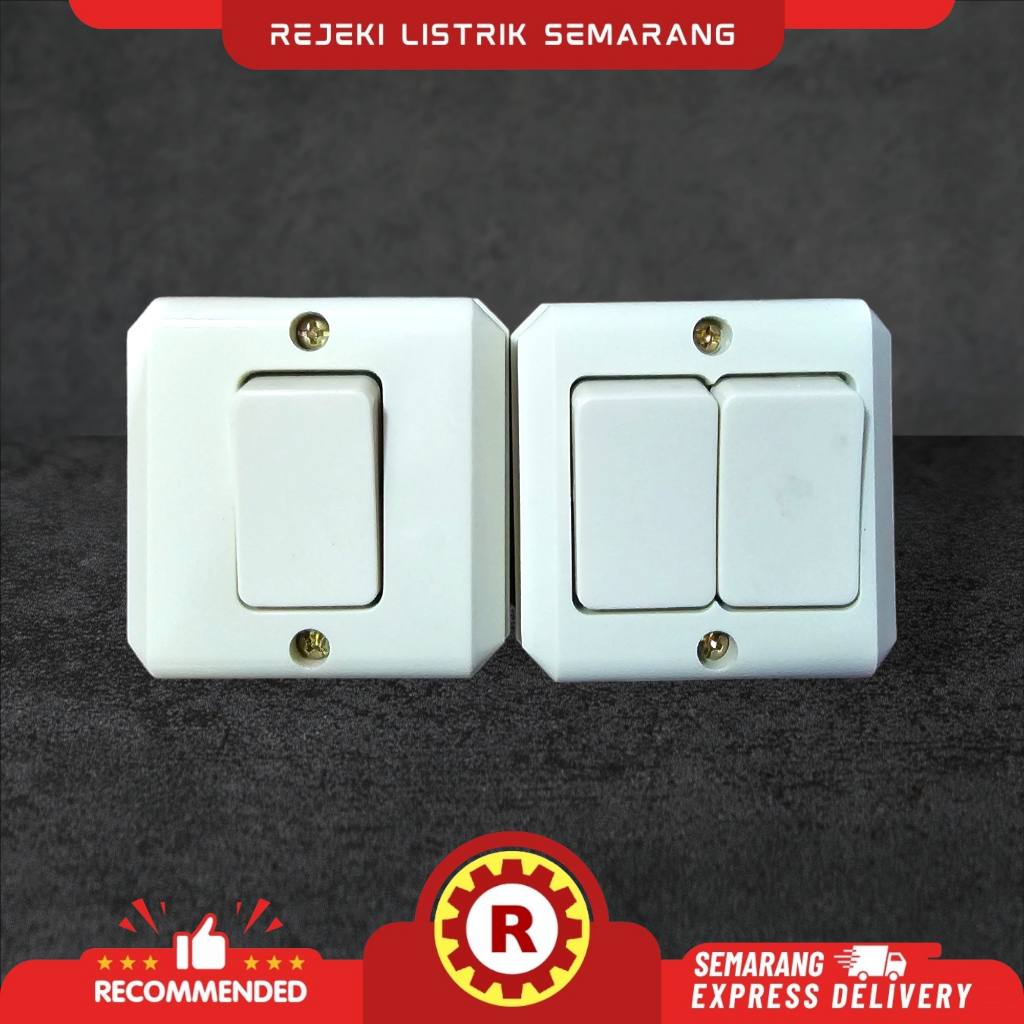 Jual SAKLAR BROCO OB ENGKEL, SERI, OUTBOW, OB, TEMPEL TEMBOK WARNA KREM ...