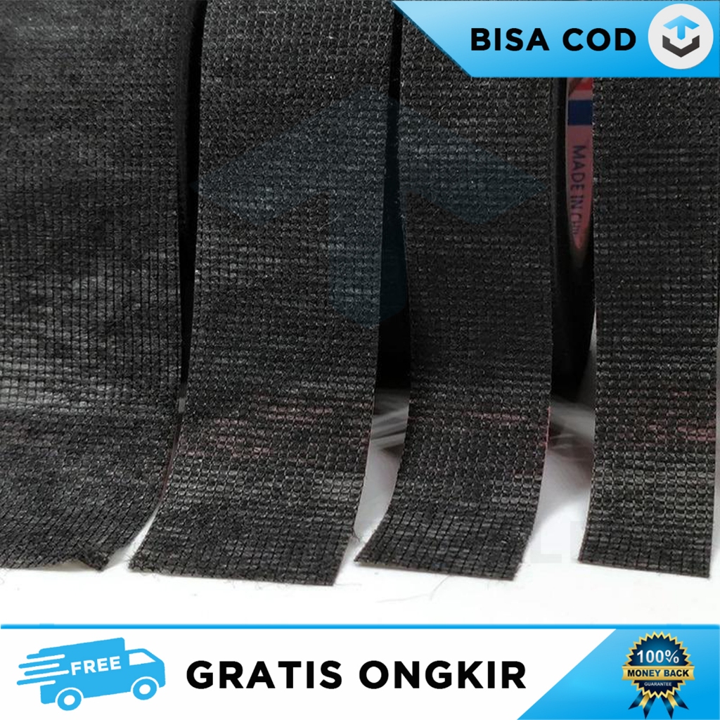 Jual LAKBAN HITAM BAHAN KAIN ADHESIVE TAPE TAHAN PANAS PANJANG 15M 25MM ...